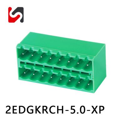 China SHANYE 2EDGKRCH-5.0 300V 8A Pluggable Terminal Block Panel Mount 5.0mm Pitch for sale