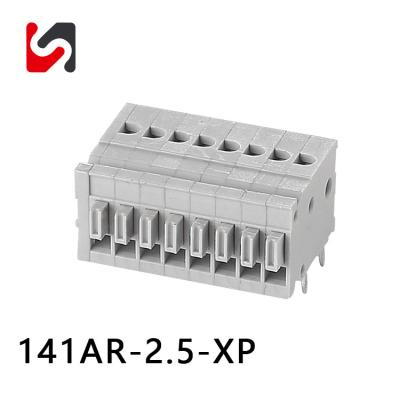 China SHANYE 141AR-2.5 2.5mm Pitch Spring Clip Speaker Terminal Block 300V 10A 2-24P for sale