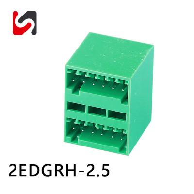 China SHANYE 2EDGRH-2.5 2.5mm Pitch Pluggable Terminal Block Male 300V 10A for PCB for sale