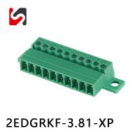 China SHANYE 2EDGRKF-3.81 3.81mm Pitch 2-24 Pole Pluggable Terminal Block Male Female Wire to Wire 300V 10A for sale