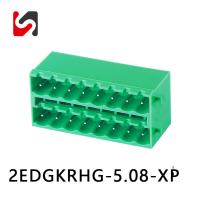 China 2EDGKRHG-5.08 300V 8A Pluggable Screw Terminal Block 2-24 Pole Scotch Block Connector for sale