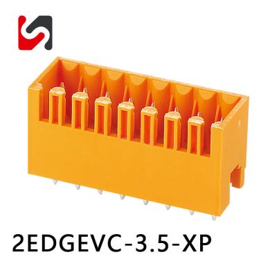 China 2EDGEVC-3.5 PCB Pluggable Terminal Block Connector 300V 8A Replace Phoenix UL for sale