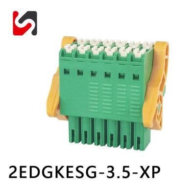 China KF2EDGKESG-3.5 300V 8A Pluggable Terminal Block 2-24P Replacement for Wago for sale