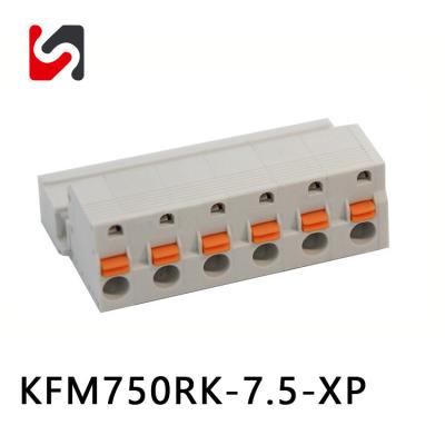 China SHANYE KFM750RK-7.5 Pluggable Terminal Block 7.5mm Pitch 300V 10A 2-24 Poles for sale