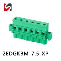 China 2EDGKBM-7.5 Pluggable Terminal Block 7.5mm Pitch 300V 10A 2-24 Poles for sale