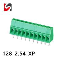 China 300V 10A 2.54mm Pitch PCB Screw Terminal Block Phoenix Style 2-24 Pole for sale