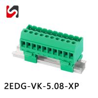 China Pluggable 300V Din Rail Terminal Blocks 5.08mm Pitch PA66 UL94V-0 Copper Alloy for sale