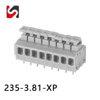 China Shanye 235-3.81 3.81mm Pitch PCB Terminal Block Connector 10A 300V 2-24 Pole for sale