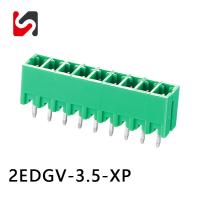 China SHANYE 2EDGV-3.5 300V 10A 3.5mm Pitch Pluggable Terminal Block 8 Pole ROHS for sale