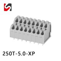 China 250T-5.0 5.0mm Pitch Phoenix Spring Terminal Block Connector 300V 10A for PCB for sale