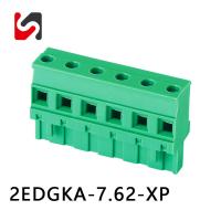 China 2EDGKA-7.62 300V 10A 7.62mm Pitch Plug-in Terminal Block Screw Type 2-24 Poles for sale