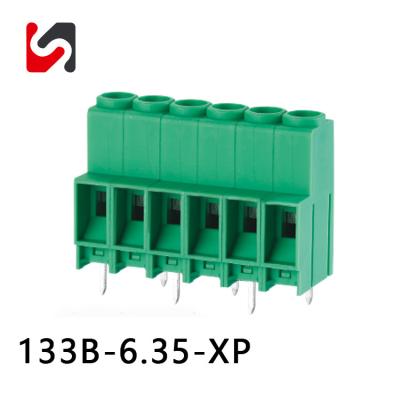 China SHANYE SY133B-6.35 PCB Screw Terminal Block Connector 3P 6.35mm Pitch 300V 30A for sale