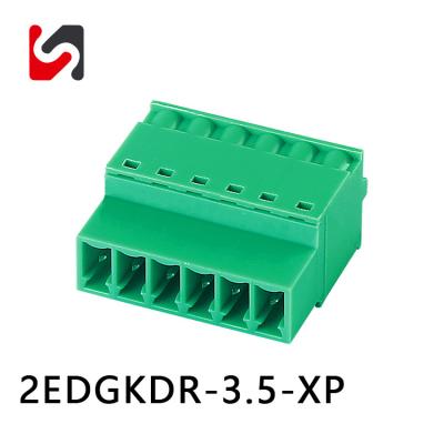 China Shanye 2EDGKDR-3.5 300V 4 Pin Pluggable Terminal Block PCB Female 3.5mm Pitch for sale