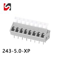 China SHANYE 243-5.0 5.0mm Pitch Phoenix Terminal Strip 3 Way Electrical Connector Block for PCB 300V 10A for sale