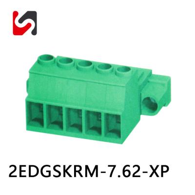 China SHANYE 7.62mm 300V 30A Pluggable Terminal Block Female 2-24 Poles UL Certified for sale