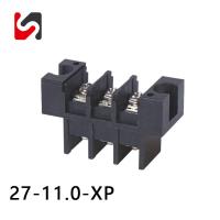 China 11.0mm Pitch 300V 20A Fixed Barrier Pole Terminal Block Screw Terminal Barrier Strip 2-24 Poles for sale
