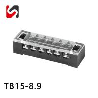 China TB15-8.9 15A 600V 8.9mm Pitch Dual Row Screw Terminal Barrier Block 2-24 Poles for sale