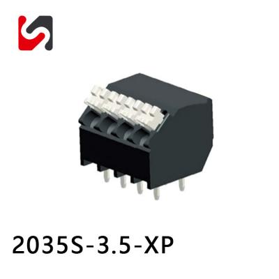 China PA66 Plastic UL94V-0 Copper Alloy 300V 10A 3.5mm Pitch Screw Terminal Block for sale