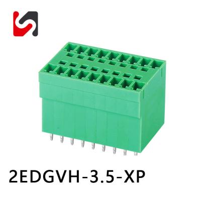China SHANYE 2EDGVH-3.5 300V 3.5mm Pluggable Terminal Blocks 2-24P UL Certified for PCB for sale