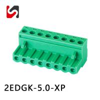 China 2EDGK-5.0 300V 5.0mm Pitch Pluggable Terminal Block 2-24 Poles Green for sale