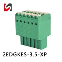 China SHANYE 2EDGKES-3.5 300V 8A Pluggable Terminal Block 6 Pin 3.5mm Pitch for sale
