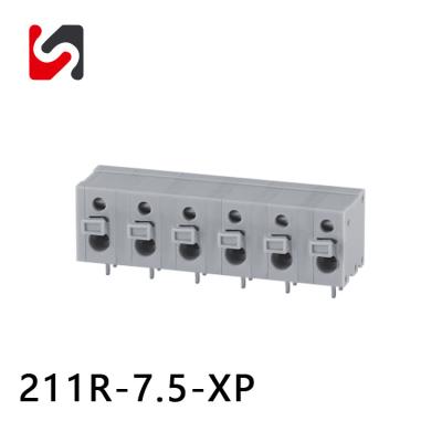China SHANYE 211R-7.5 300V 7.5mm Pitch Spring PCB Terminal Block Connector 2-24 Poles for sale