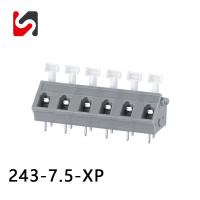 China SHANYE 243-7.5 7.5mm Pitch Phoenix Terminal Block 3 Way PCB Connector 300V 10A for sale