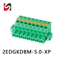 China SHANYE 2EDGKDBM-5.0 300V 8A Pluggable Terminal Block 5.0mm Pitch 2-24 Poles for sale