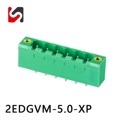 China 2EDGVM-5.0 Pluggable Terminal Block 300V 5.0mm Pitch 2-24 Poles 8A for sale