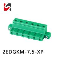 China SHANYE 2EDGKM-7.5 300V 4 Pin Pluggable Terminal Block 7.5mm Pitch 8A for sale
