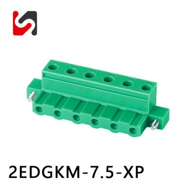 China SHANYE 2EDGKM-7.5 300V 4 Pin Pluggable Terminal Block 7.5mm Pitch 8A for sale