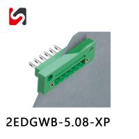 China 2EDGWB-5.08 300V 10A Through Wall Pluggable Terminal Blocks 2P-24P for sale