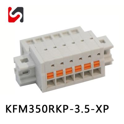 China SHANYE KFM350RKP-3.5 300V 10A 3.5mm Pluggable Terminal Block Male Female 2-24P for sale