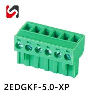 China SHANYE 2EDGKF-5.0 300V 8A Pluggable Terminal Block 5.0mm Pitch 2-24 Poles for sale