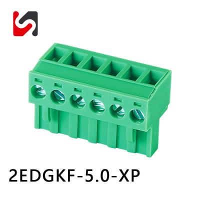 China SHANYE 2EDGKF-5.0 300V 8A Pluggable Terminal Block 5.0mm Pitch 2-24 Poles for sale