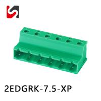China SHANYE 7.5mm Pitch Pluggable PCB Connector 2P-24P Male Female 300V 10A Wire to Wire for sale