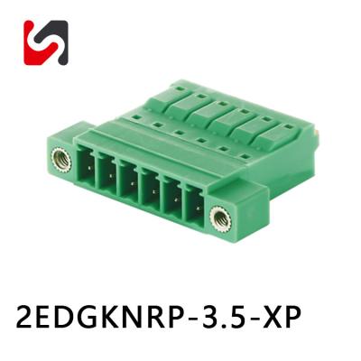 China SHANYE 2EDGKNRP-3.5 300V 8A Pluggable Terminal Block Header 2-24 Poles for sale