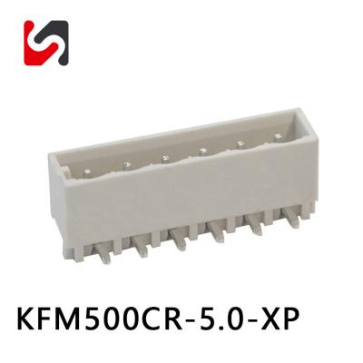 China SHANYE KFM500CR-5.0 300V Pluggable Terminal Block 5.0mm Pitch Male PCB Connector 2-24 Poles for sale