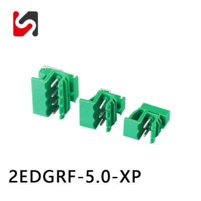 China SHANYE 2EDGRF-5.0 5.0mm Pitch Pluggable Terminal Block 2P-24P 300V 10A Male Connector for sale