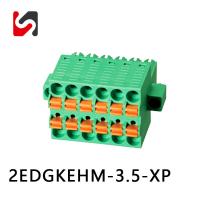 China SHANYE 2EDGKEHM-3.5 300V 8A Pluggable Spring Terminal Block 2-24P 3.5mm Pitch for sale