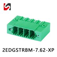 China SHANYE 2EDGSTRBM-7.62 300V 10A Pluggable Terminal Block 7.62mm Pitch PCB Connector with Flange for sale