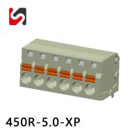 China SHANYE SHSY450R-5.0 5.0mm Pitch Spring Terminal Block 300V 10A 2-24P for sale