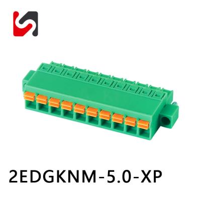China SHANYE 2EDGKNM-5.0 300V 8A Pluggable Terminal Block 2-24 Pin 5.0mm Pitch for sale