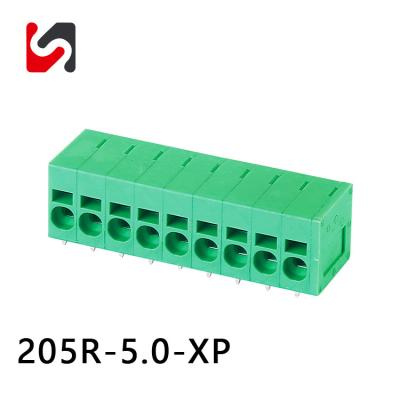 China SHANYE 205R-5.0 5.0mm Pitch Phoenix 5A Connector 3 Pin Terminal Block 300V 10A for sale