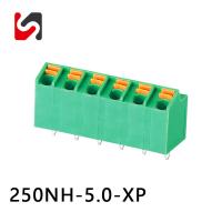 China SHANYE 250NH-5.0 5.0mm Pitch Spring Cage PCB Terminal Block 300V 10A 2-24 Poles for sale