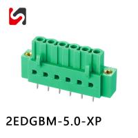 China 2EDGBM-5.0 300V 5.0mm Pitch Pluggable Terminal Block 2-24 Poles 8A for sale