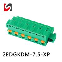 China SHANYE 2EDGKDM-7.5 300V 8A 4 Pin Pluggable Screw Terminal Block 7.5mm Pitch for sale