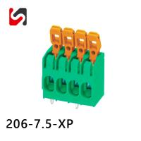 China SHANYE 206-7.5 7.5mm Pitch Spring Type PCB Connector Block 300V 10A 2-24 Poles for sale