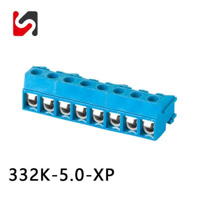 China SHANYE SY332K-5.0 5.0mm Pitch PCB Screw Terminal Block Connector 300V 10A Blue for sale