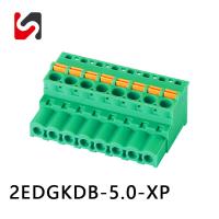 China SHANYE 2EDGKDB-5.0 300V 15A 2 Pin Pluggable Screw Terminal Block 5.0mm Pitch for sale